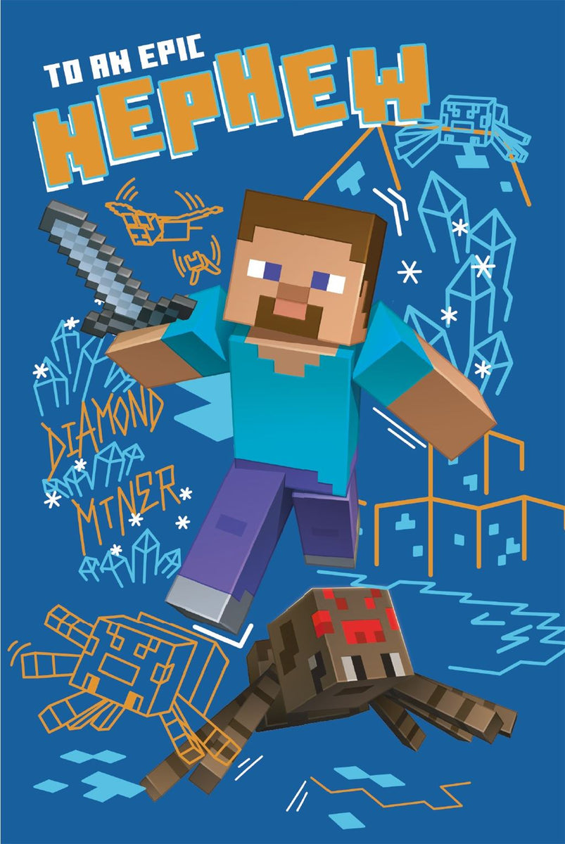 Minecraft Nephew Birthday Card – Kingfisher Cards & Gifts