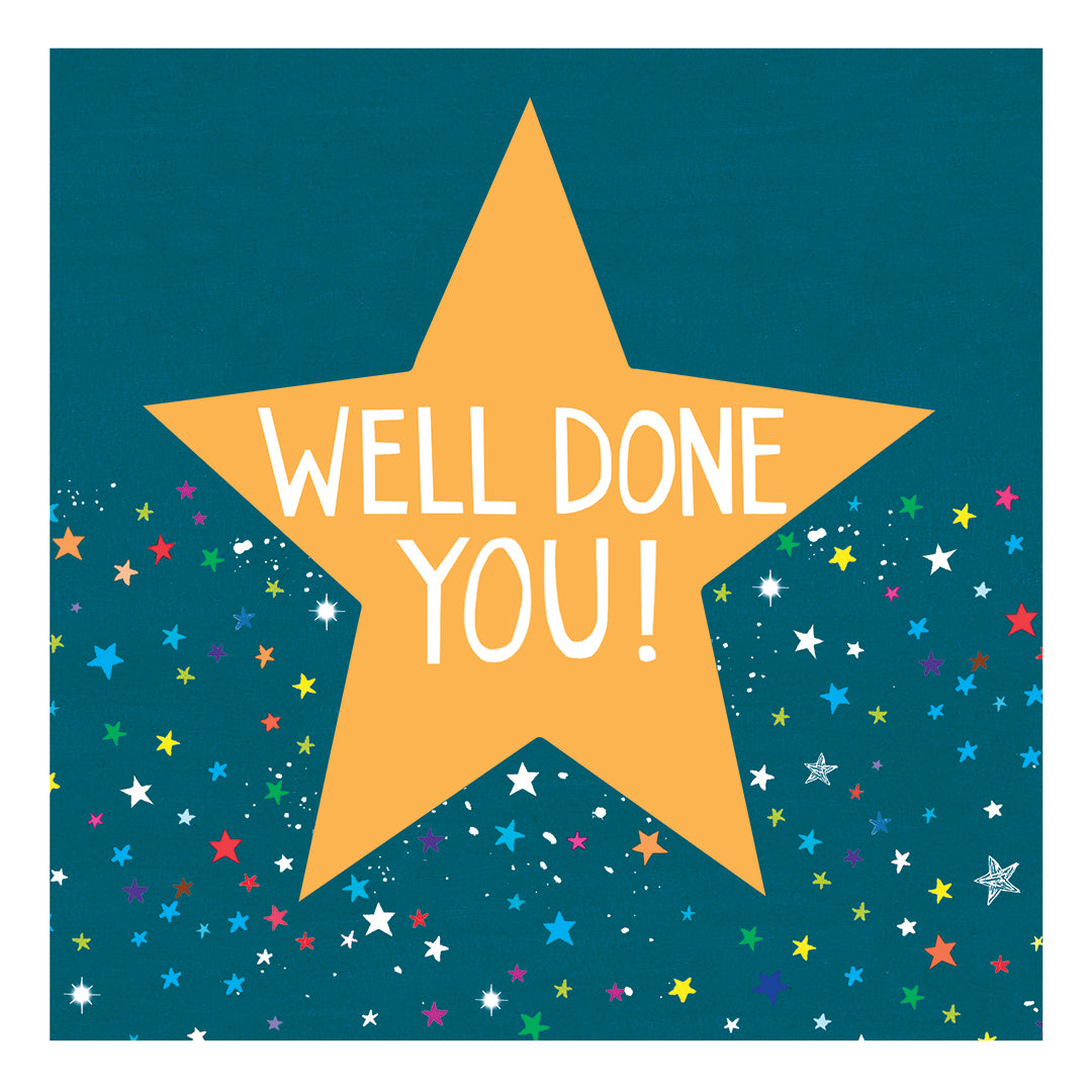 Star Well Done You Congratulations Card – Kingfisher Cards & Gifts