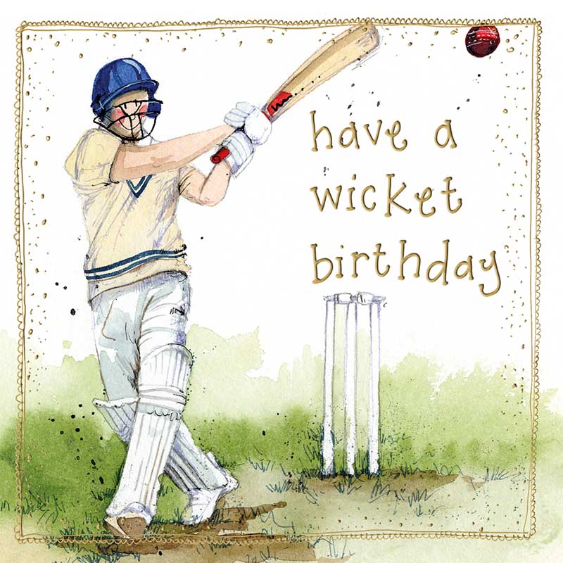Have A Wicket Birthday’ Cricket Birthday Card by Alex Clark ...